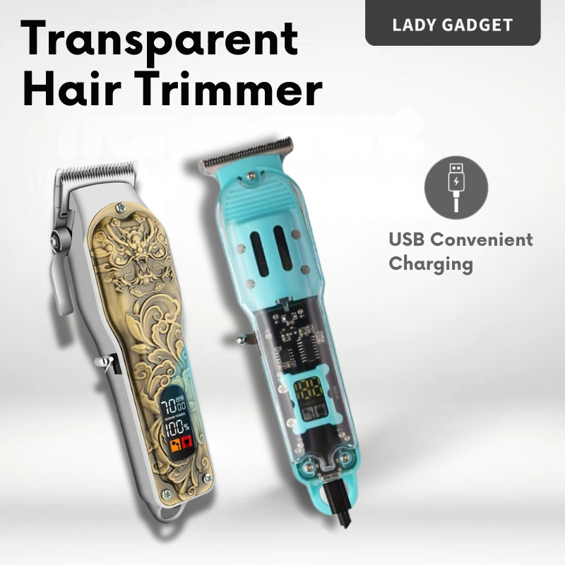 Transparent Trimmer Hair Clipper Rechargeable Small Silent Electric ...