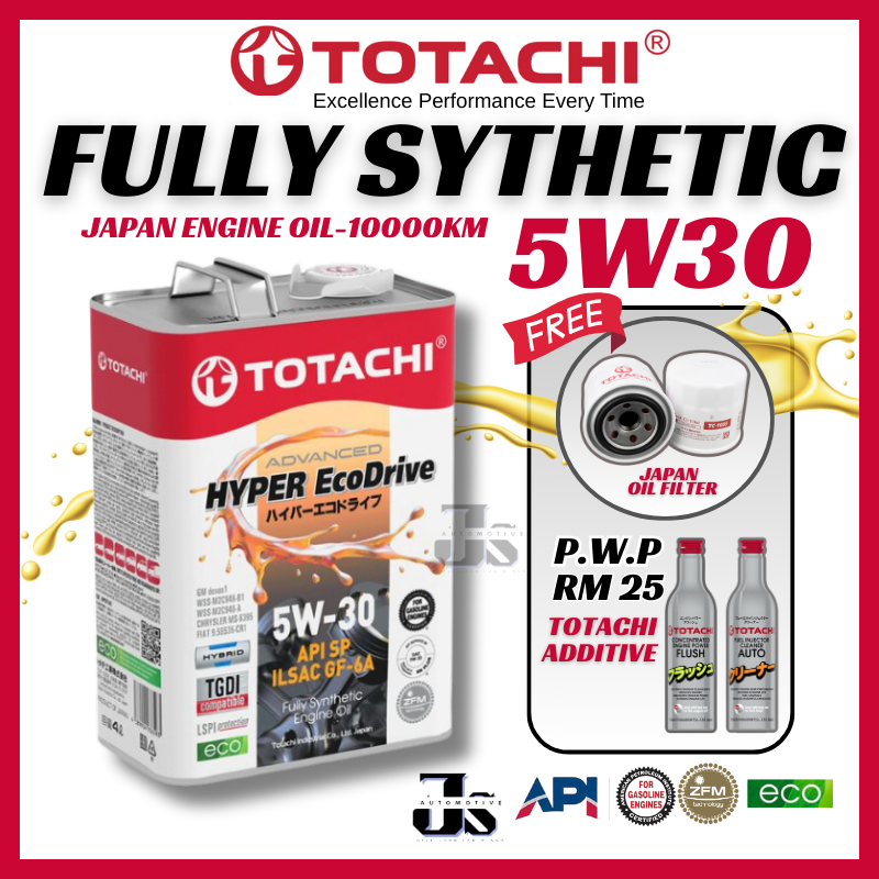 TOTACHI JAPAN ENGINE OIL 5W30 Hyper Ecodrive Fully Synthetic [Fully ...