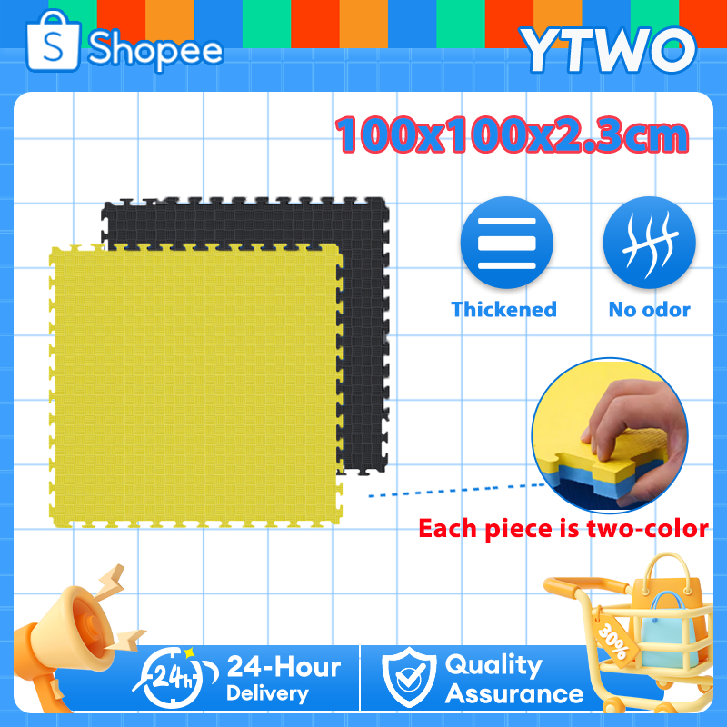 [FREE BORDERS]Puzzle Mat Gym Mat 100×100x2.5cm Baby Gym Playmat ...