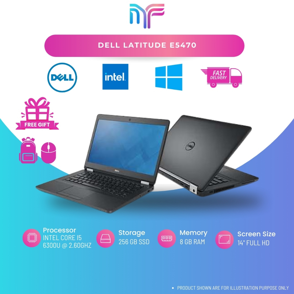 Dell Latitude E5470 Laptop Intel Core i5-6Gen 8GB RAM 256GB SSD 14 ...