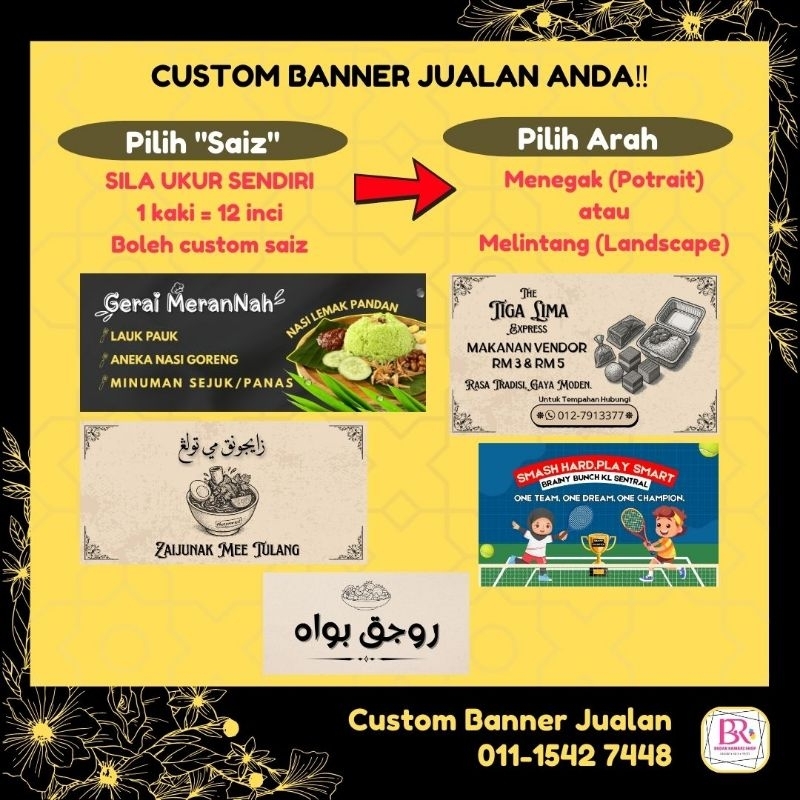 Bukan Kain Belacu Banner Meniaga Banner Raya Canvas Klasik Kahwin Jajan ...