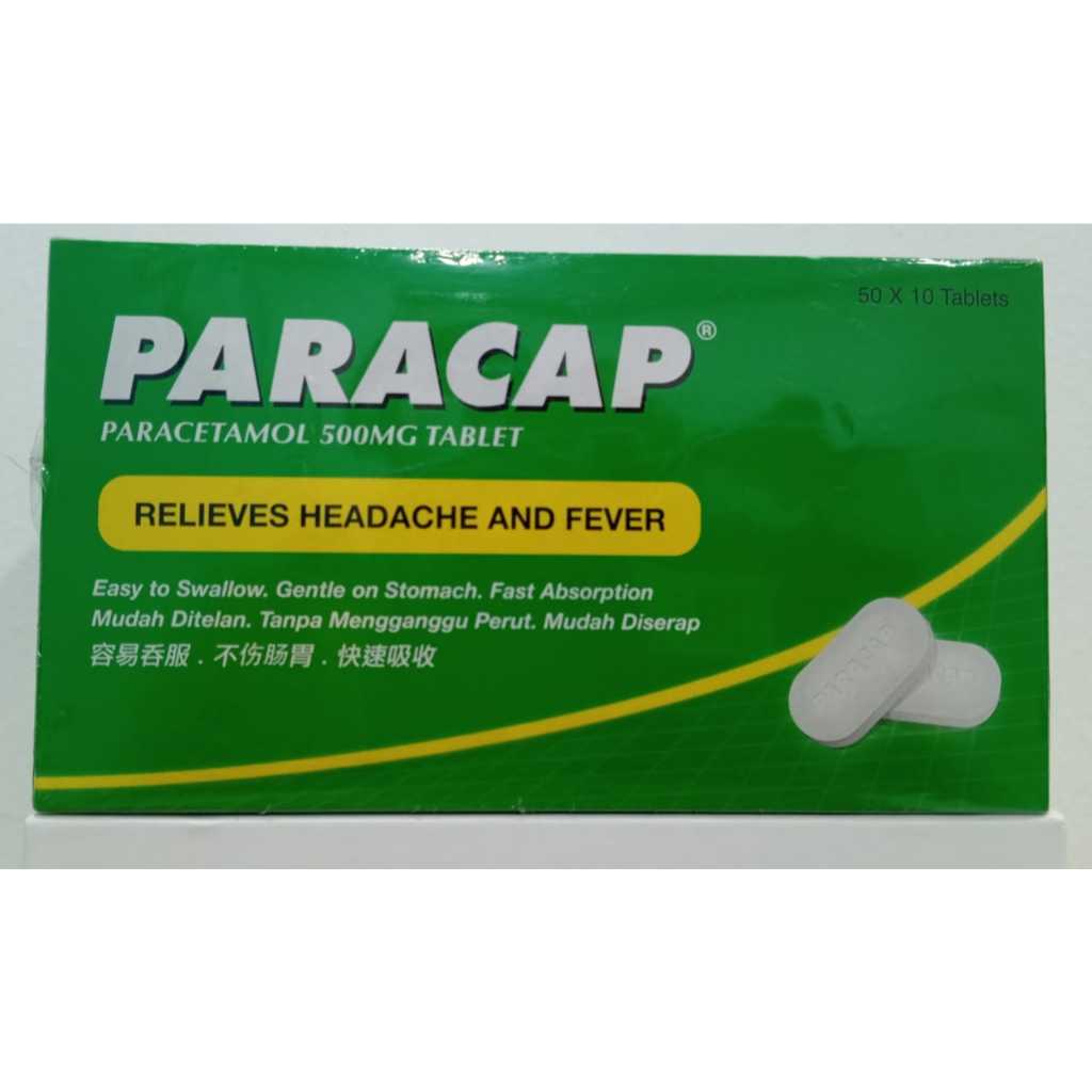 Paracap paracetamol 500mg 50x10's expiry 2027 | Shopee Malaysia