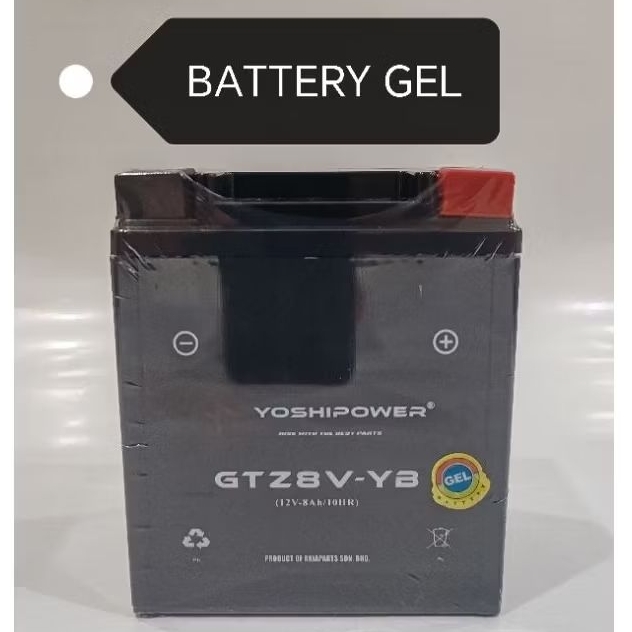 YAMAHA R25 YAMAHA MT25 BATTERY GTZ8V MAINTENANCE FREE BATERI GEL BATERI ...