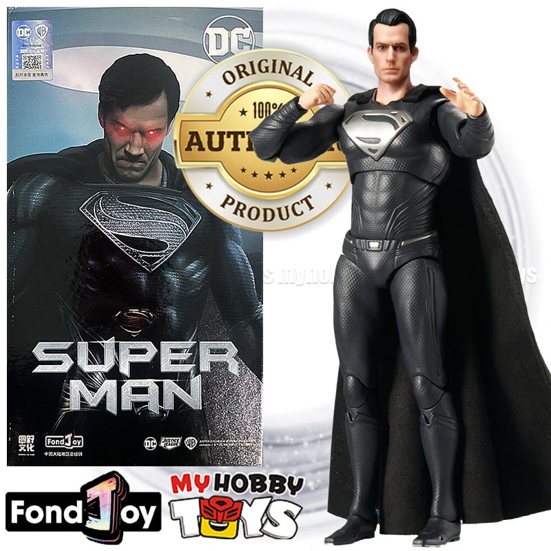 Fond Joy DC Superheroes Action Figures - 1/9 Scale Black Superman ...