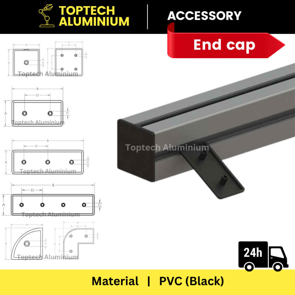 [Ready Stock/Fast Delivery] End Cap Aluminium Profile 2020 3030 4040 ...