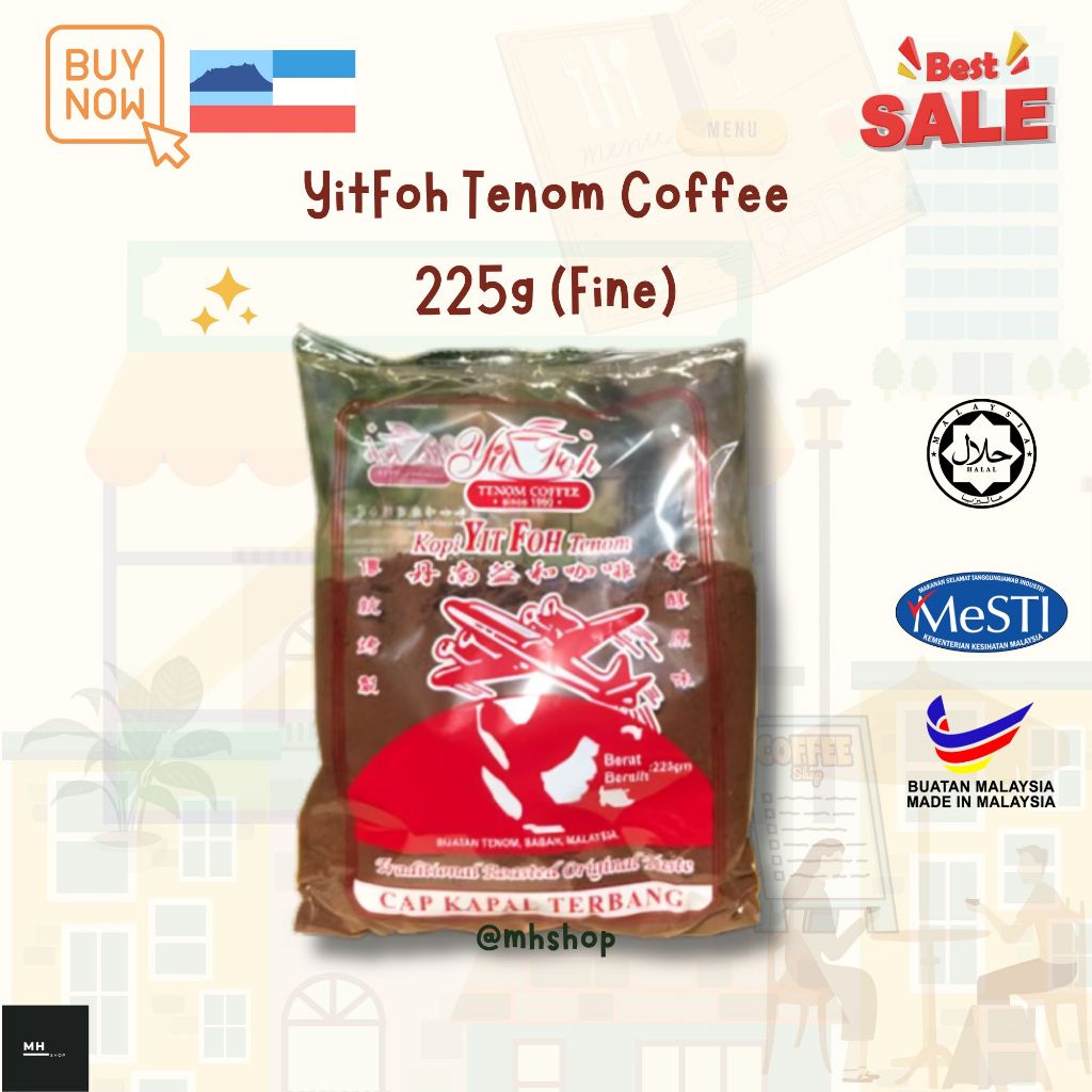 YitFoh Tenom Coffee 225g / Kopi Tenom 225g / Kopi Tenom Cap Kapal ...