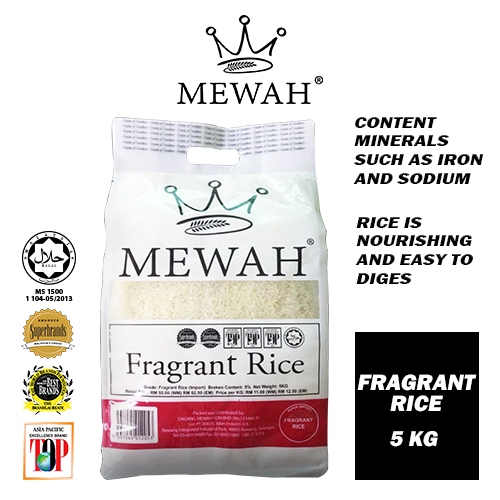 Mewah Fragrant Rice 5kg | Shopee Malaysia