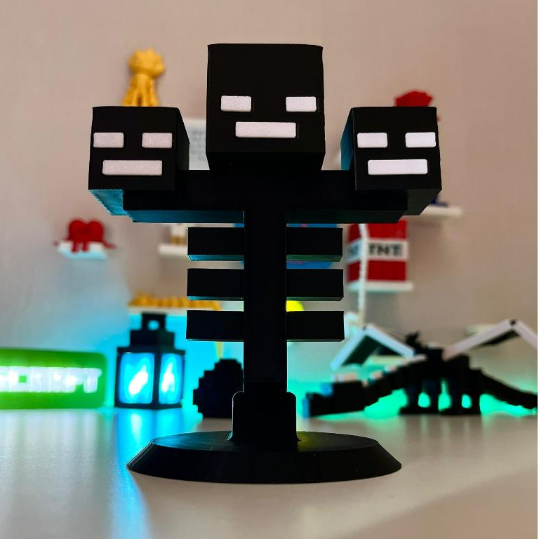 Minecraft Wither Boss 3D Printed Figure | Minecraft Wither | Wither ...