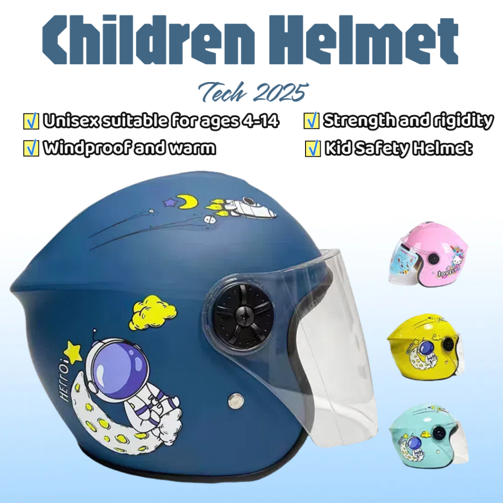 Kid Helmet Motorcycle Children Security Motorcycle Helmets Half Face ...