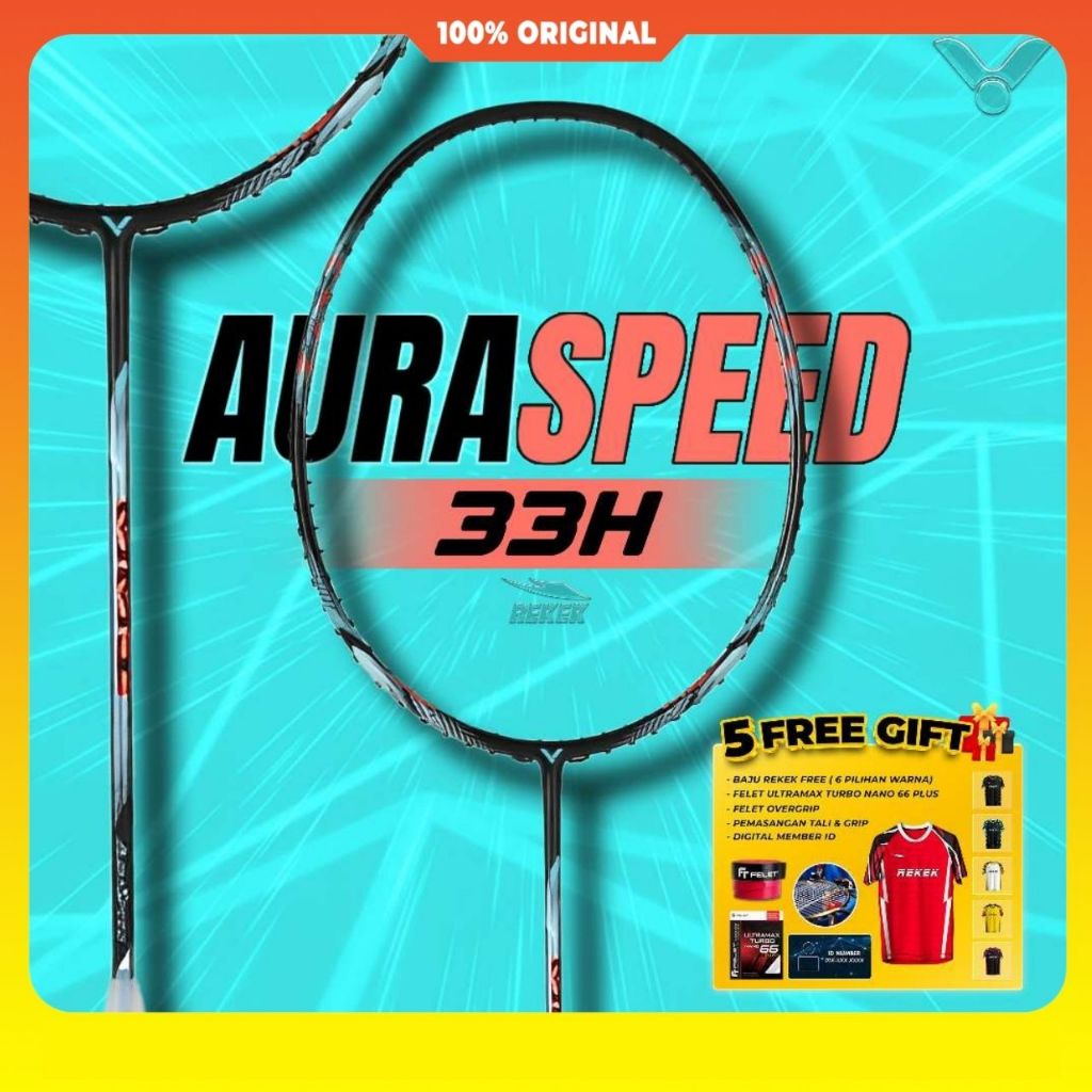 VICTOR Auraspeed 33H Raket Badminton Racket Original VICTOR | REKEK ...