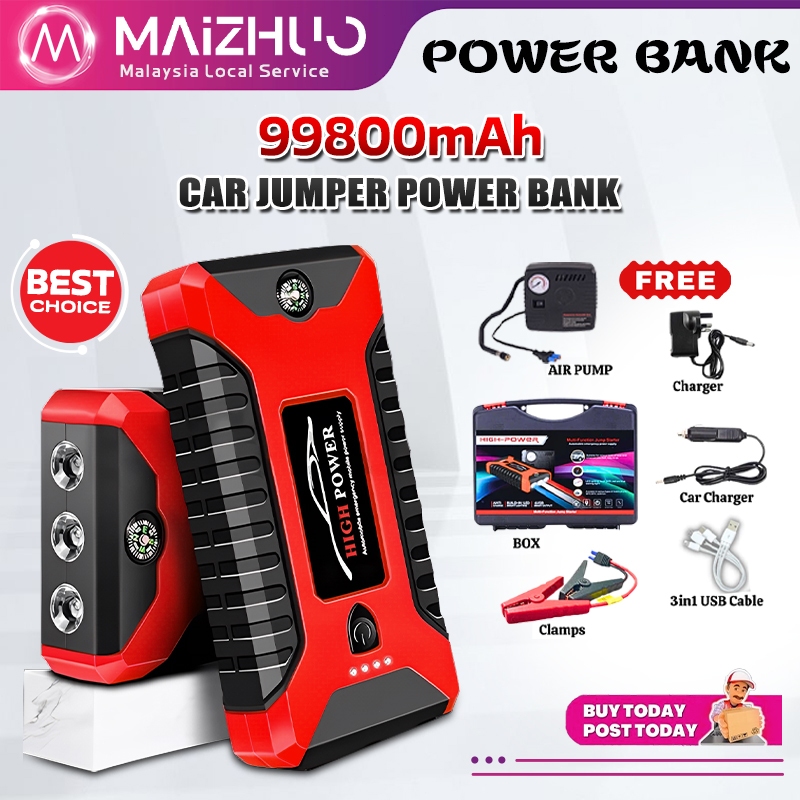 99800mAh jumper powerbank car jumper power bank jumper kereta jumper ...