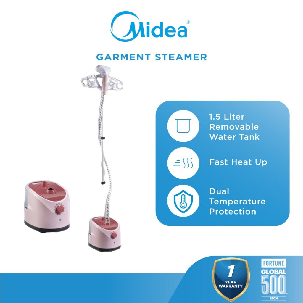Midea Garment Steamer Iron Portable Stainless Steel 2L Stand Iron ...