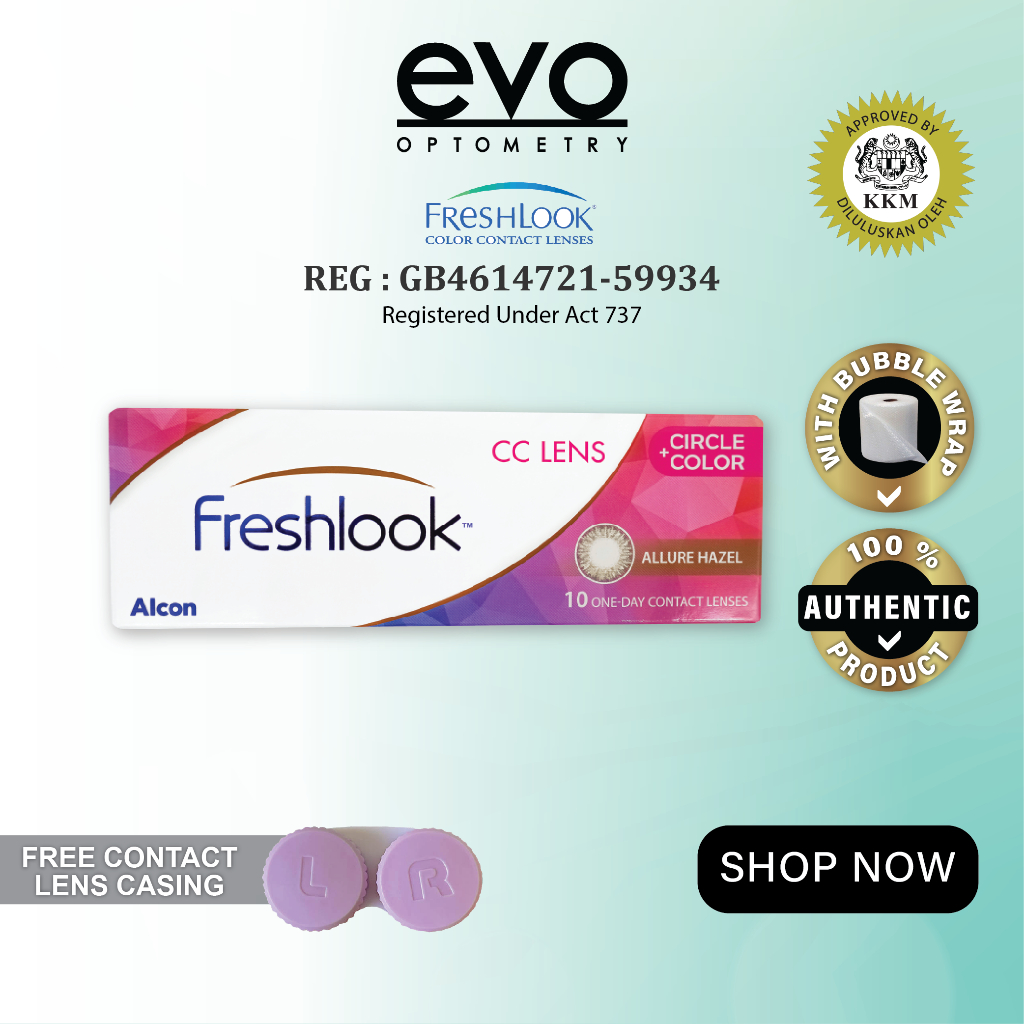 evo Alcon Freshlook CC LENS Daily Cosmetic Color Contact Lenses (10 pcs ...