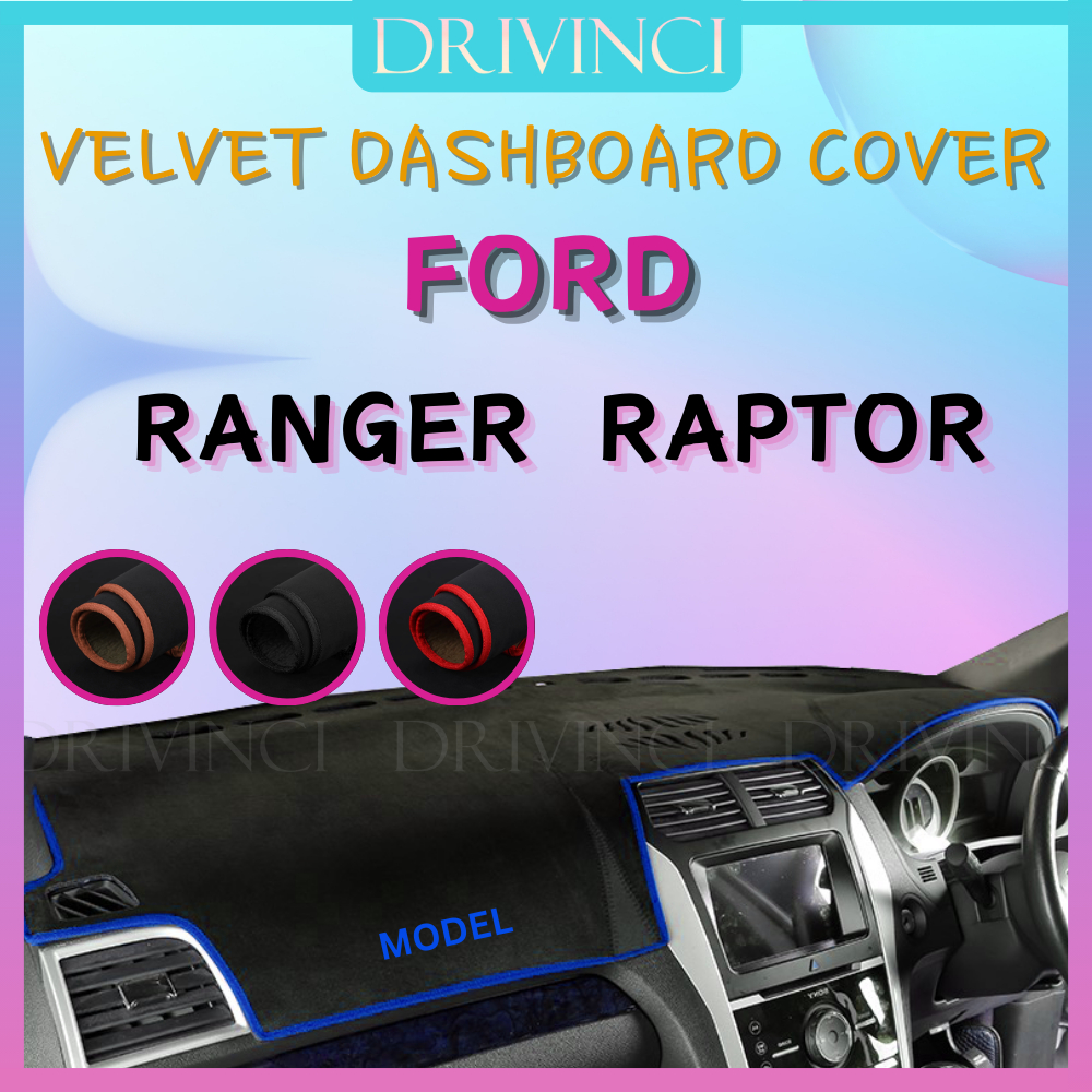 Ford Ranger Wildtrak Raptor T7 T8 T9 Velvet Dashboard Cover Protector ...