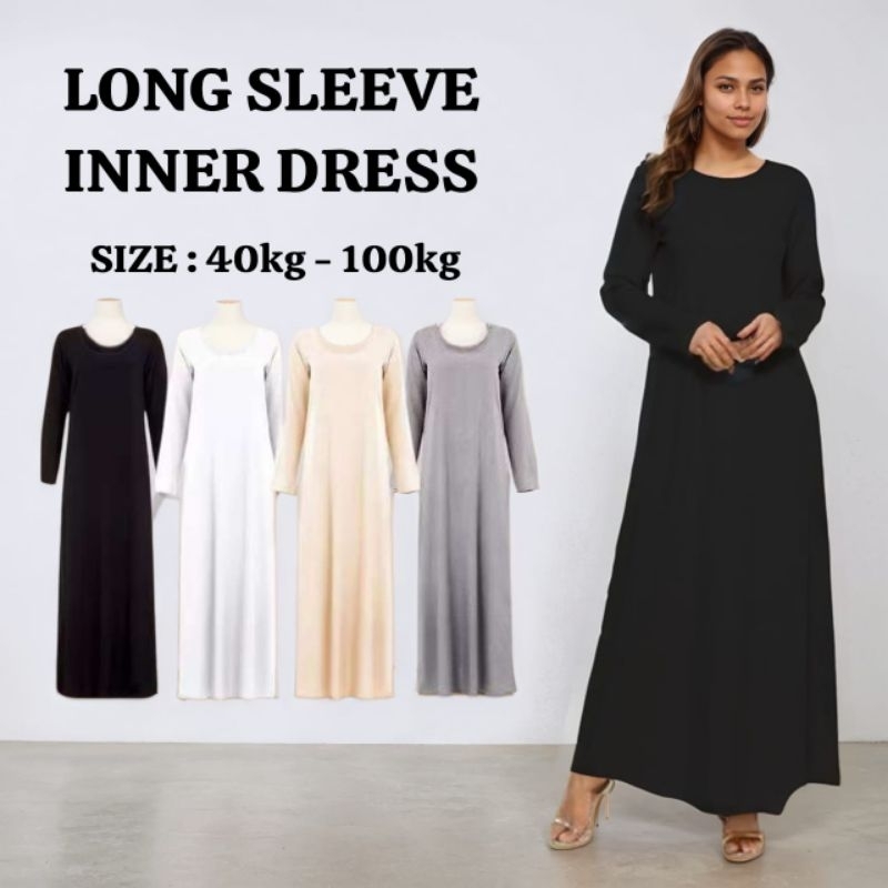【READY STOCK AT MALAYSIA】INNER JUBAH ABAYA/LONG INNER/KAFTAN/MUSLIMAH ...