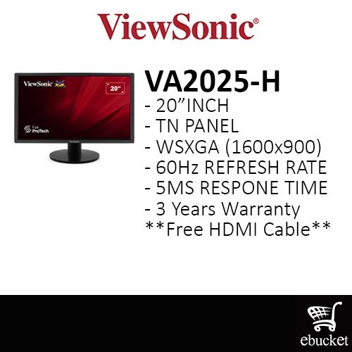 Viewsonic VA240A-H VA240AH @120Hz LED FULL HD IPS LCD Monitor FREESYNC ...