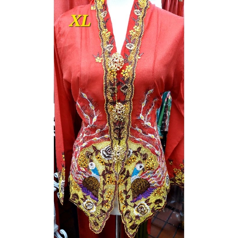 Kebaya Sulam Nyonya Embroidery Tradtional Special Design Hand Made((XL ...