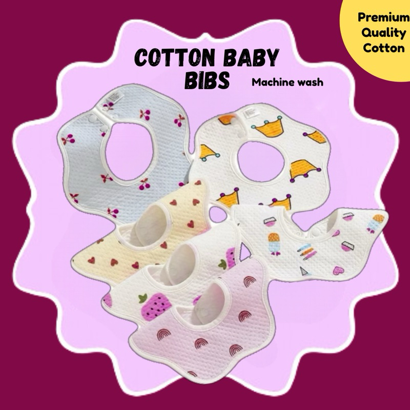 🔥READY STOCK JB🔥 Baby Bibs Individual Pack Cotton Bibs Baby Machine Washed Bibs | Shopee Malaysia