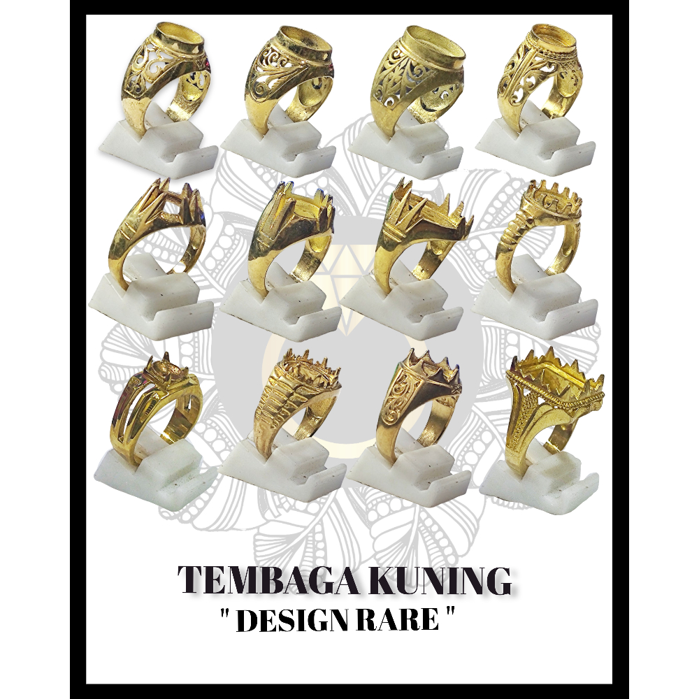 CINCIN TEMBAGA KUNING & TITANIUM / SAIZ JARI BOLEH DI RESIZE WARNA ...