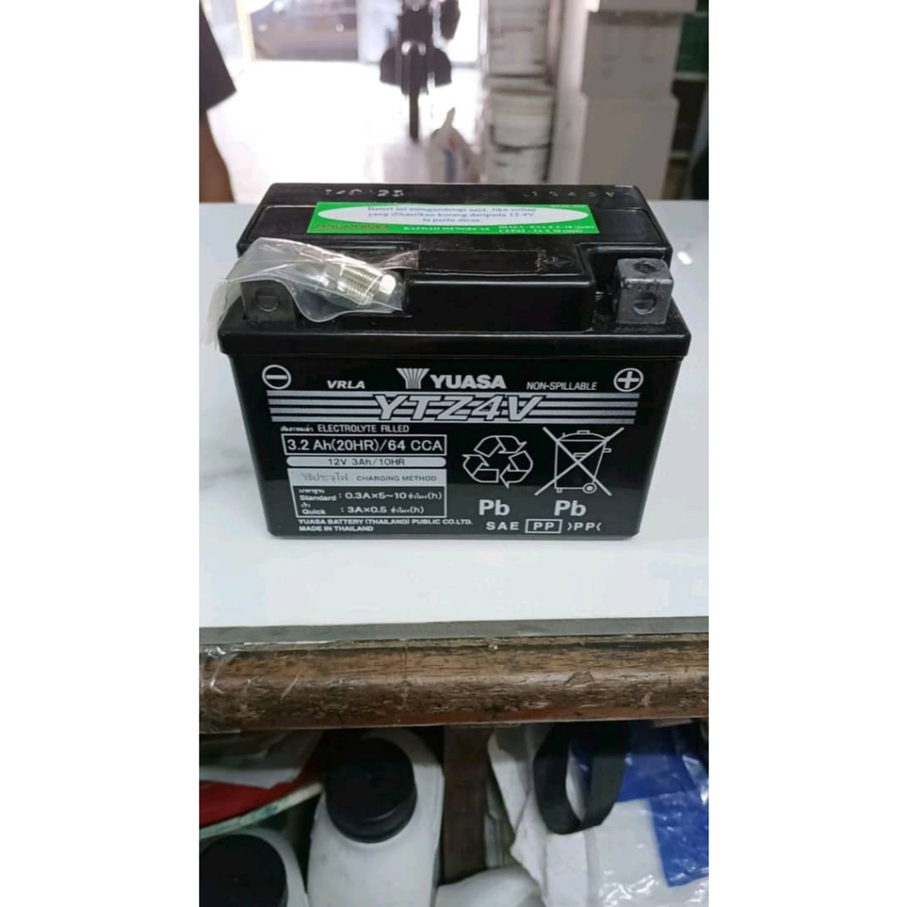 BATTERY ORIGINAL YUASA - YTZ4V 12VOLT - MOTORCYCLE USE | Shopee Malaysia
