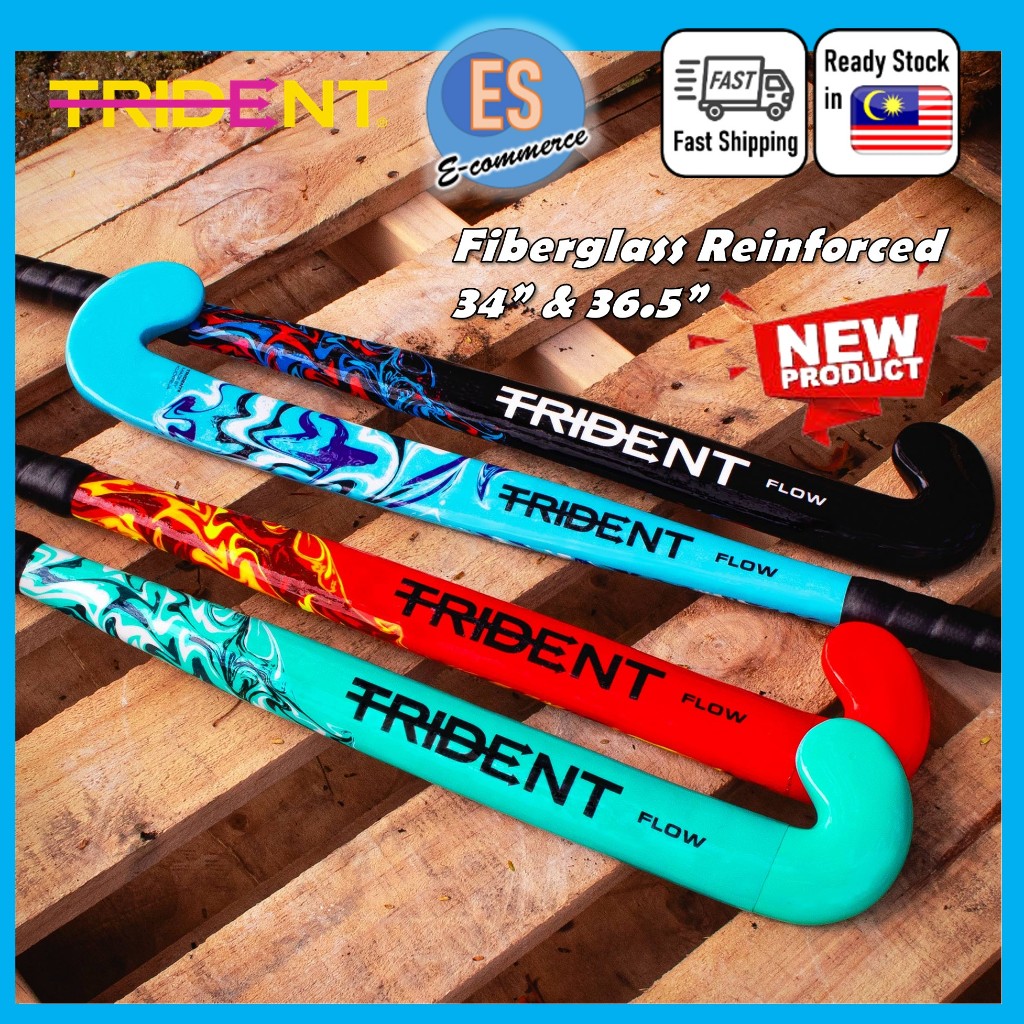 TRIDENT PAINT FINISHED HOCKEY STICK WITH FIBER REINFORCED FLOW | Shopee ...