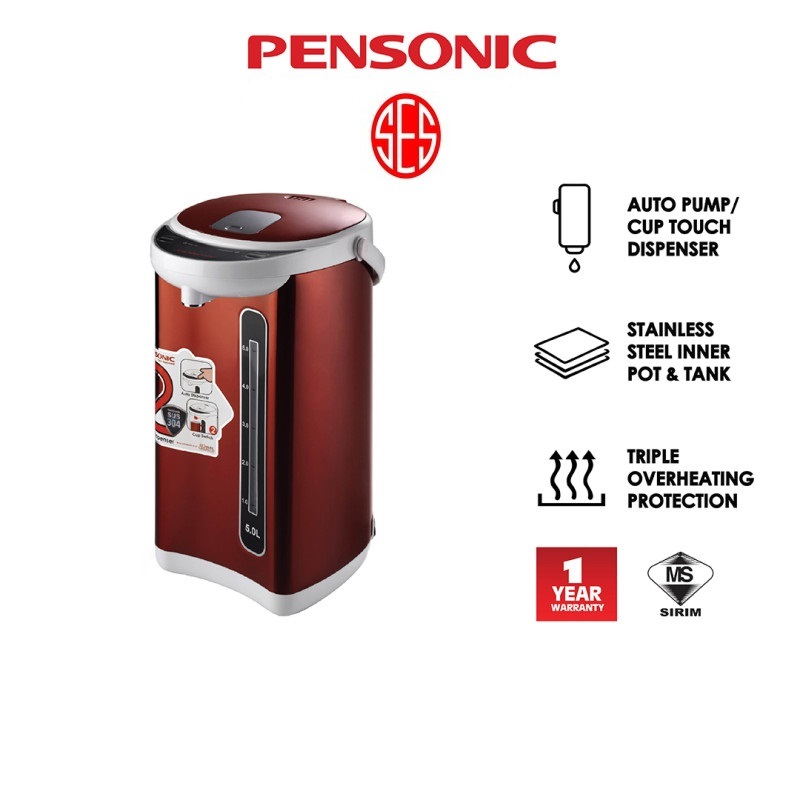 Pensonic 5L Thermo Pot PTF-5001 with Triple Overheating Protection ...