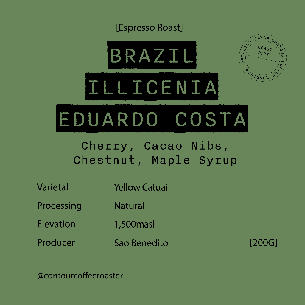 CONTOUR Espresso Roast / BRAZIL ILLICENIA EDUARDO COSTA / Single Origin ...
