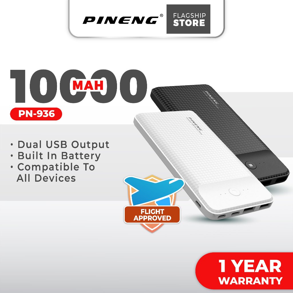 Pineng PN-936 10000mAh Ultra-Thin & Lightweight Portable Powerbank ...