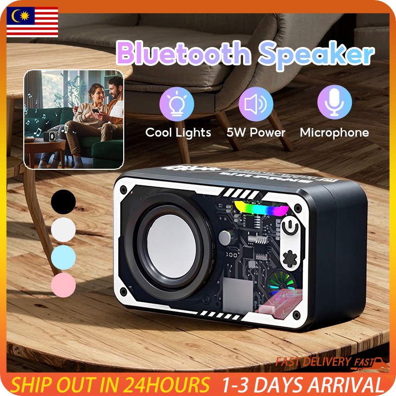 V1 Transparent Mecha Wireless Bluetooth Speaker Sound Light Rhythm ...