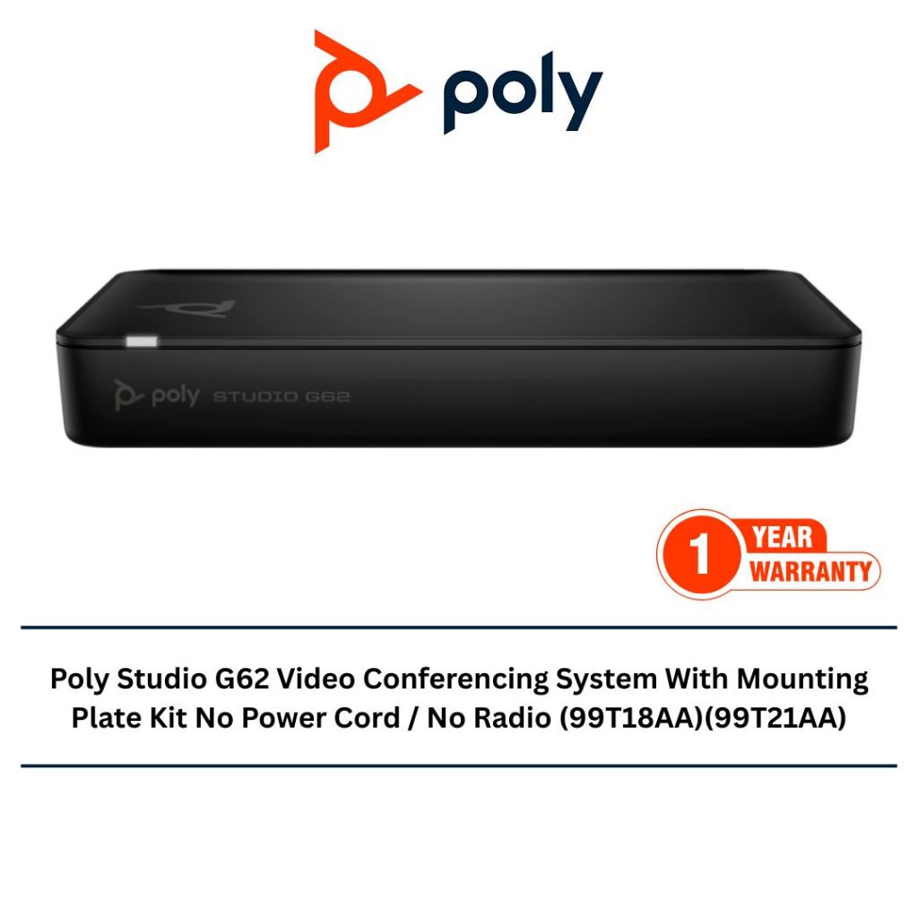 Poly Studio G62 Video Conferencing System With Mounting Plate Kit No ...