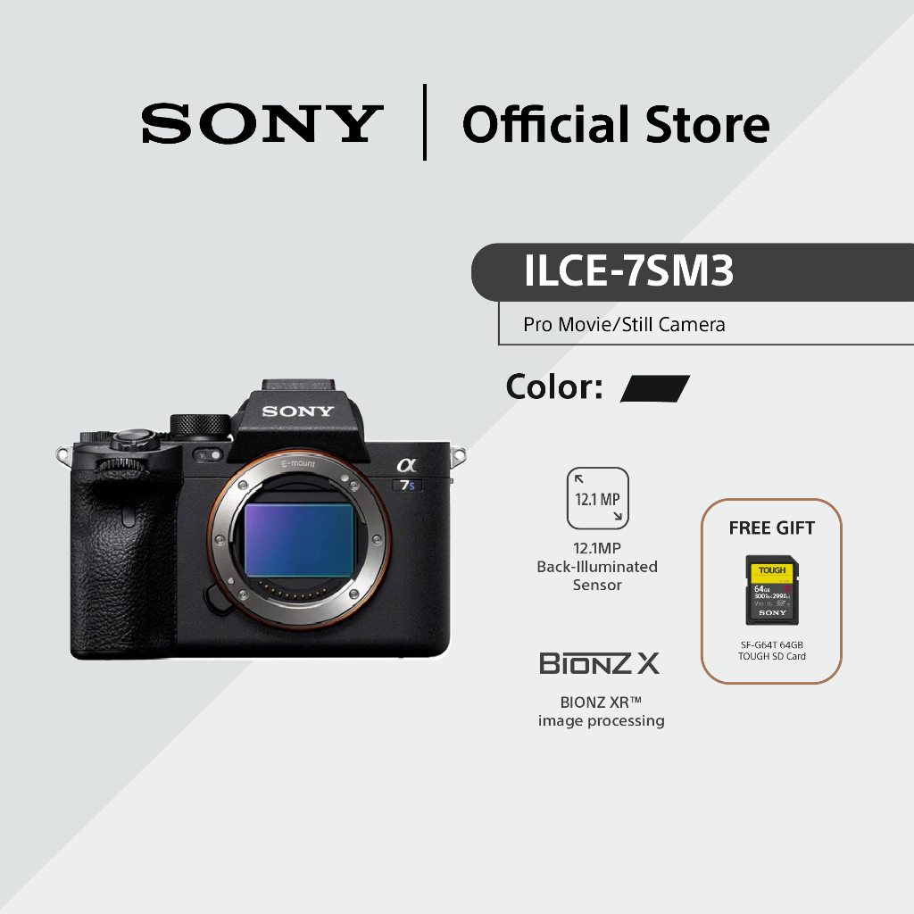 Sony Alpha 7S III with Pro Movie/Still Capability (Body Only) | ILCE-7SM3 | Free Gift [SF-G64T ...