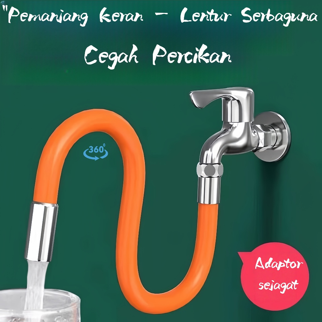 Alat Sambungan KeranUniversal Faucet Extender 360° Free Bending Water ...