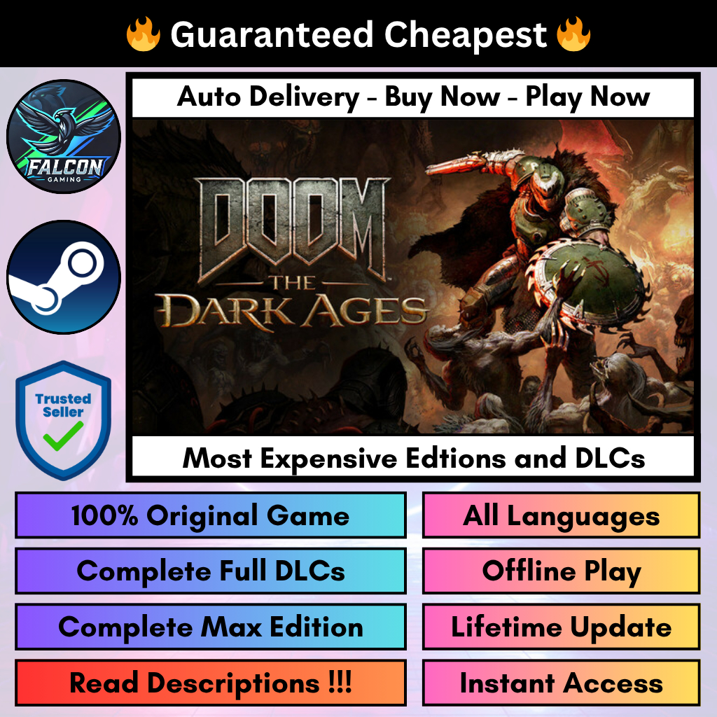 DOOM: The Dark Ages [Auto Delivery] [Full DLC] [Steam Offline] PC Game ...