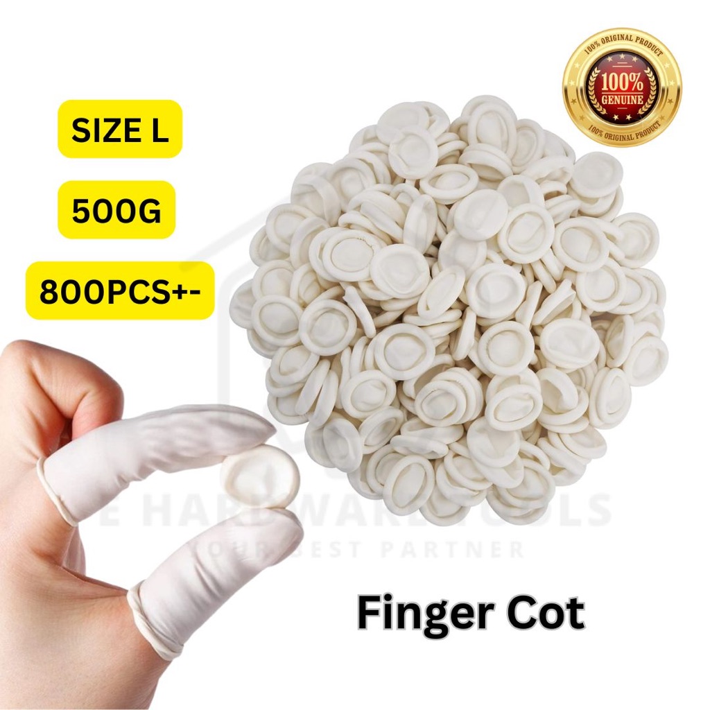 500G 800PCS+- Powder Free Finger Cot Disposable Latex Finger Cover ...