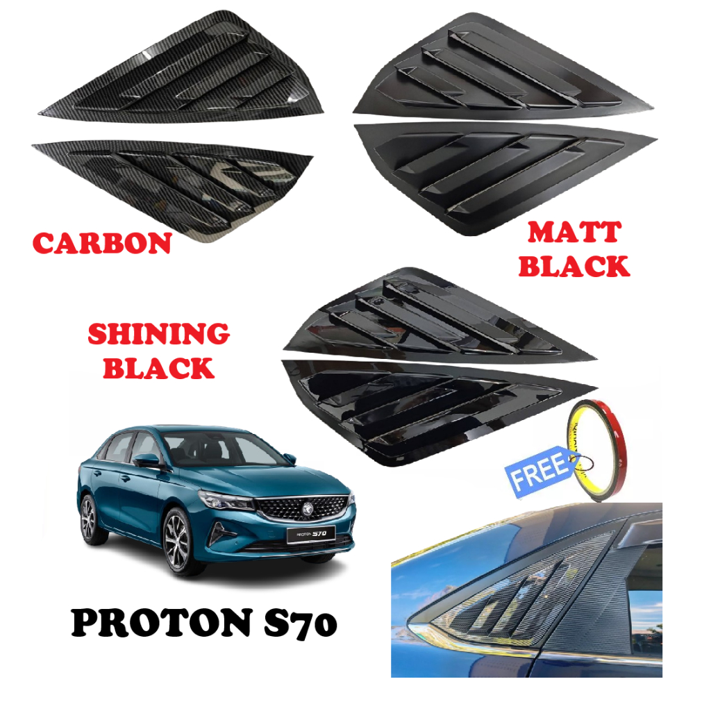 Proton S70 Window Cover Mustang Style Rear Window Side Louver Cover ...