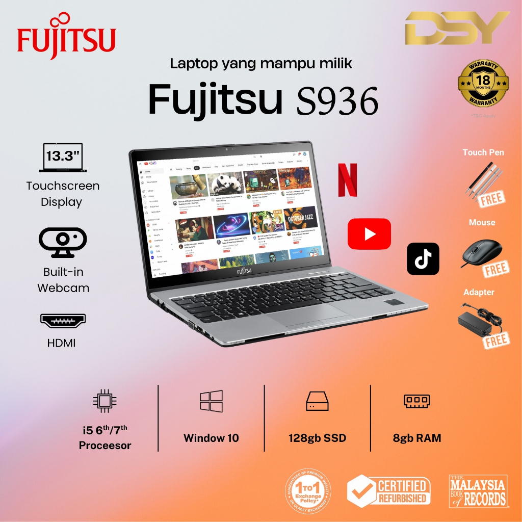 (Warranty 18 Month) Fujitsu S936 Touchscreen | Intel CORE I5 | WARRATY ...