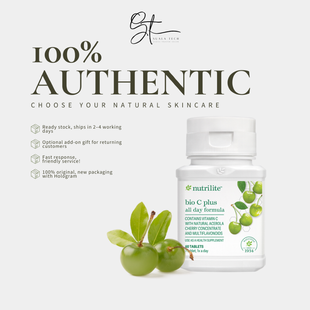 Nutrilite Bio C Plus Vitamin C 100mg | All-Day Time Release | 60/120 ...