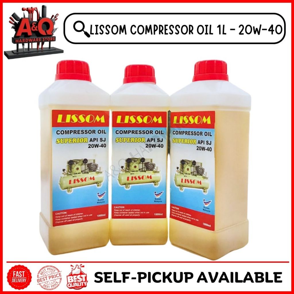 LISSOM COMPRESSOR OIL SUPERIOR API SJ 20W-40 1L | Shopee Malaysia