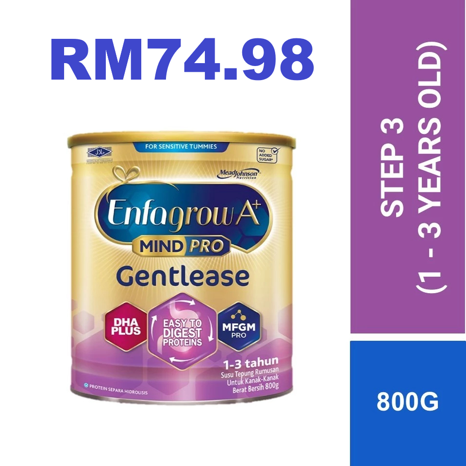 Enfagrow A+ MindPro Step 3 Gentlease Milk Formula Powder 800g (EXP8 ...