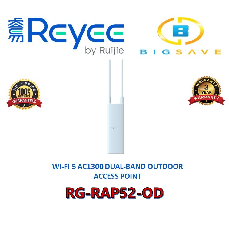 REYEE RUIJIE RG-RAP52-OD WI-FI 5 AC1300 DUAL-BAND OUTDOOR ACCESS POINT | Shopee Malaysia