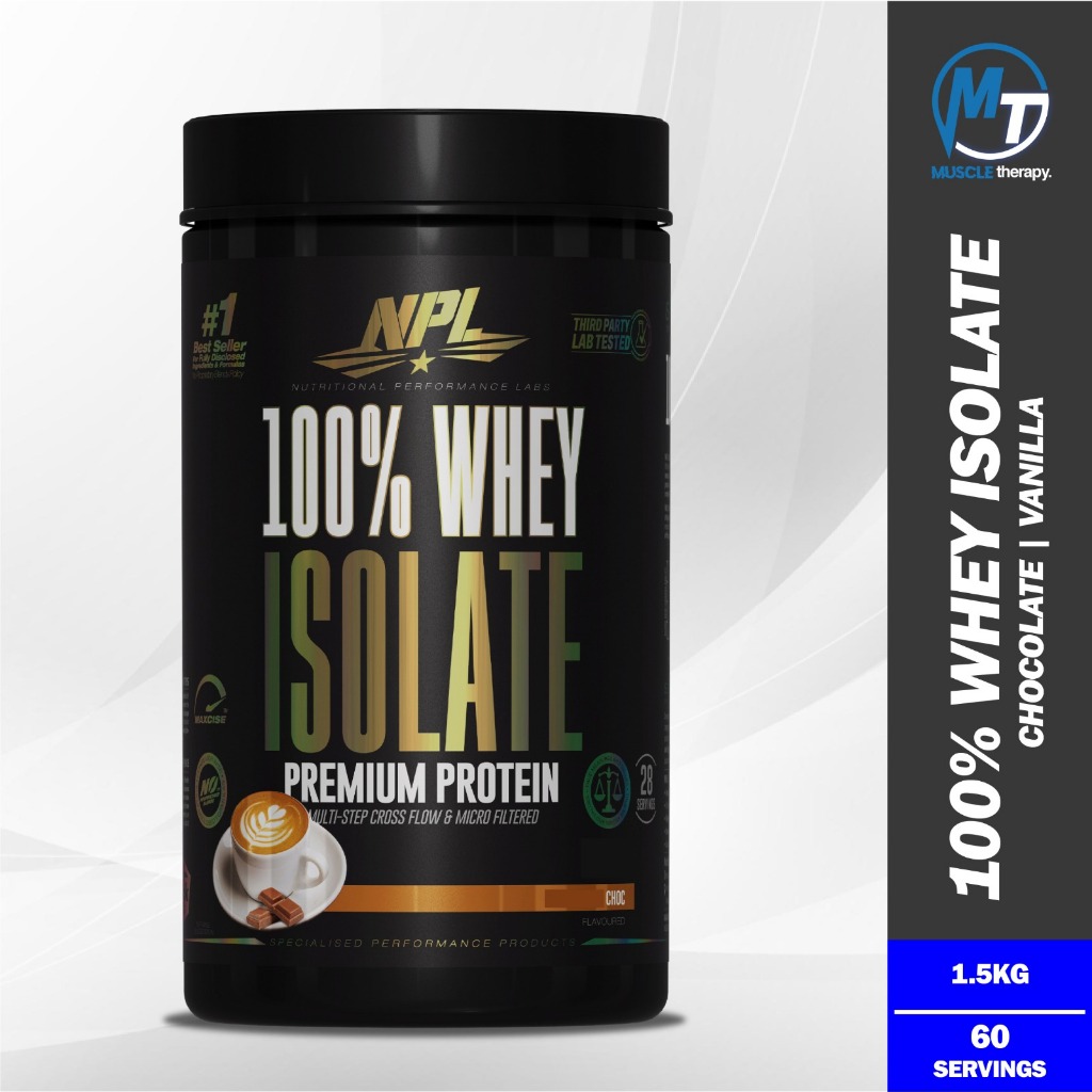 Whey Isolate by NPL (3.3lbs) Chocolate Flavour - Premium Protein Drink ...