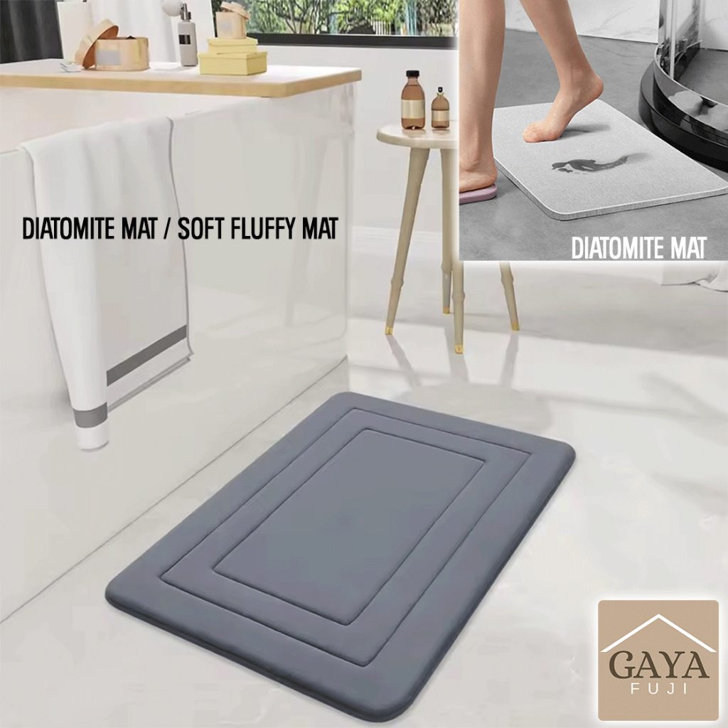 Japan Diatomite Mud Mat / Soft Fluffy Mat / Anti-Slip Fast Absorbent ...