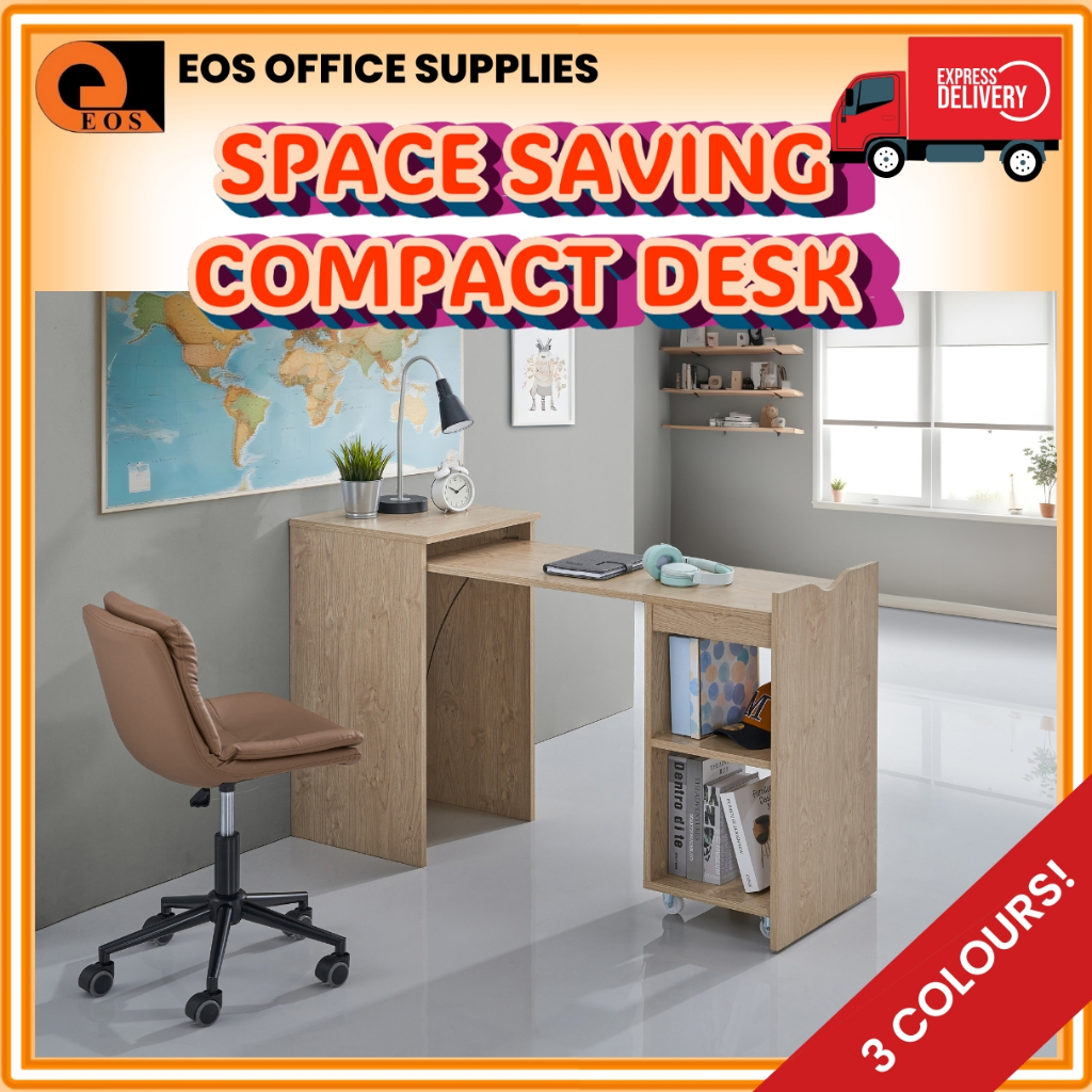 (Courier) EOS Space Saving Desk Compact Table Storage Table Study Desk Writing Table Meja Tulis ...