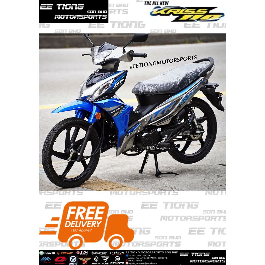 MODENAS MR3 KRISS 110 BLUE DRUM EURO 4 FI *(NEW-UNREGISTER) SUPER OFFER ...