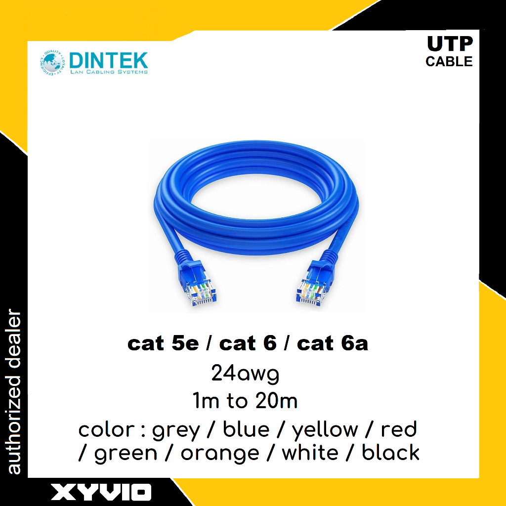 DINTEK Power UTP RJ45 Cable cat5e / cat6 / cat6A Patch cord cable ...