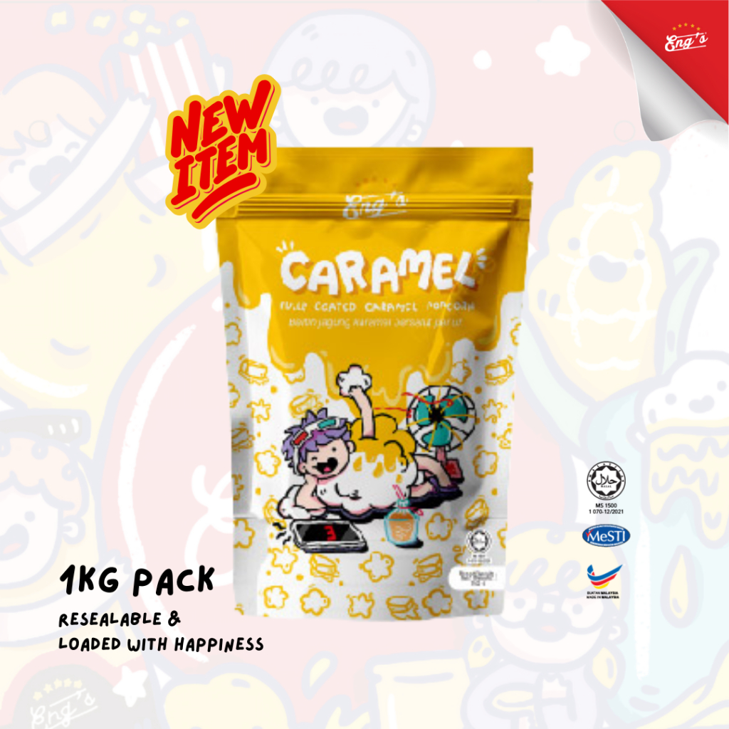 Eng's Popcorn Caramel New Refill 1KG in Ziplock Pack | Shopee Malaysia