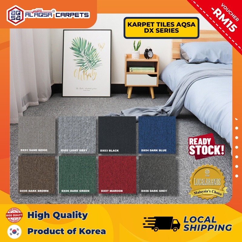Aqsa Karpet Tiles Petak DX Plain Tebal 5-6mm Murah Carpet Tiles Office ...