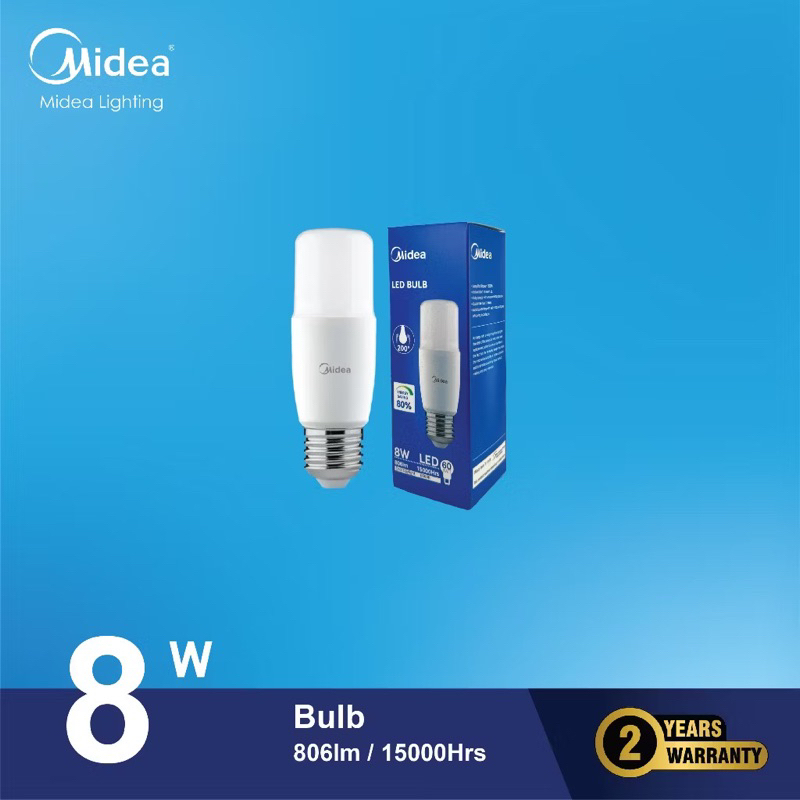 Midea Lighting T37 Stick Bulb E27 (8W) | Shopee Malaysia
