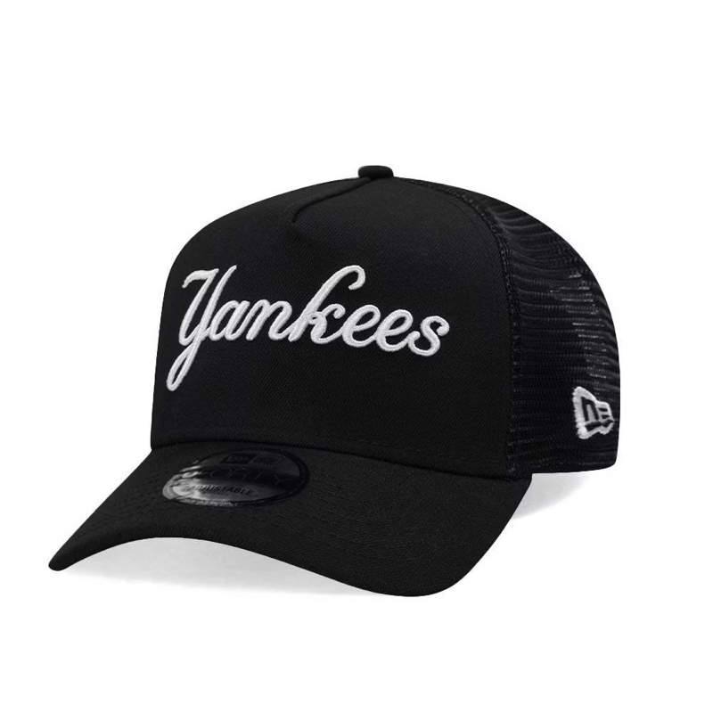 New Era New York Yankees Script Black Trucker Edition 9Forty A Frame ...