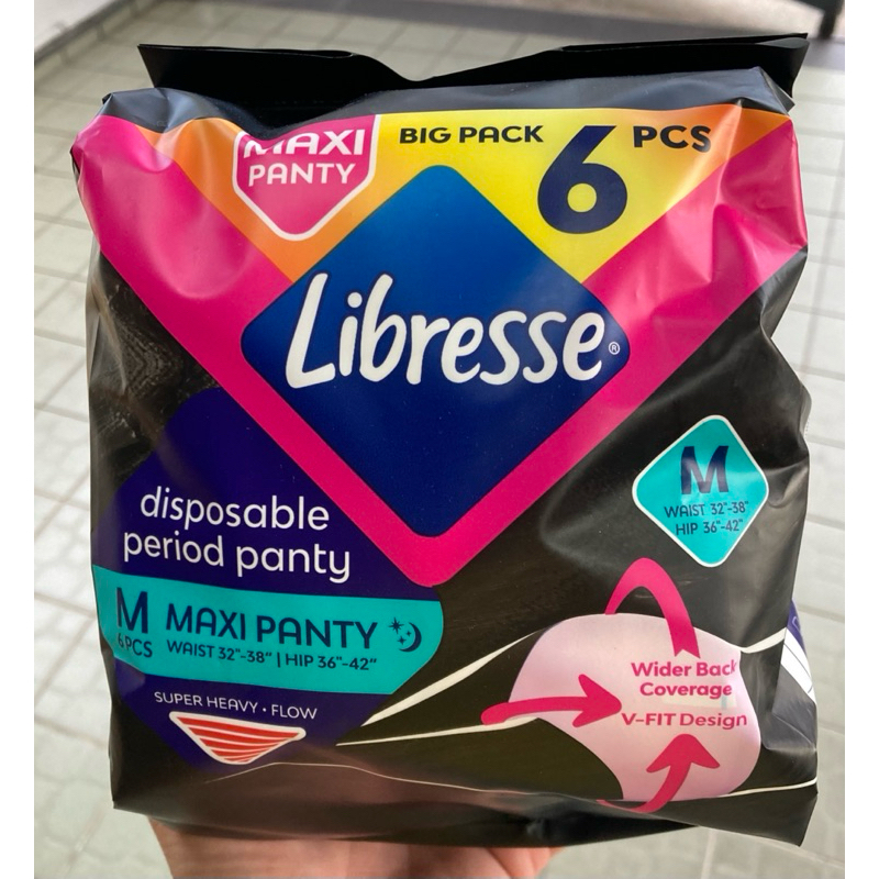 LIBRESSE DISPOSABLE PERIOD PANTY (6 pieces ) for heavy flow ( seluar ...